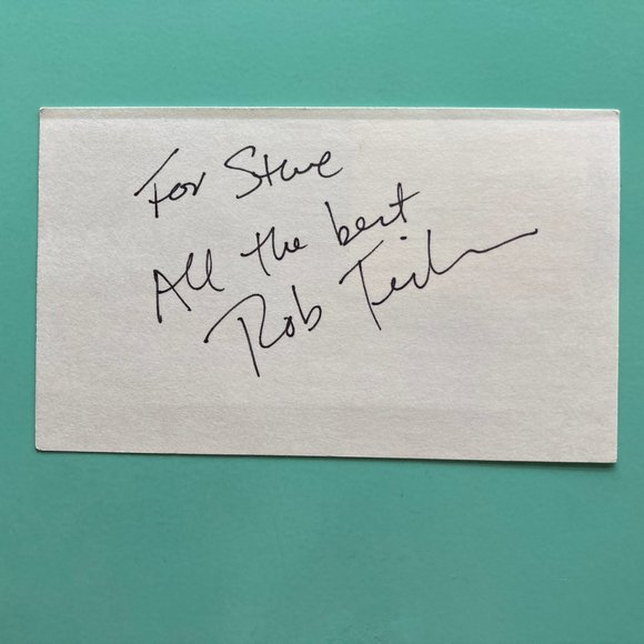 Autograph | Other | Rob Fisher Signed Inscribed Index Card 3x5 ...